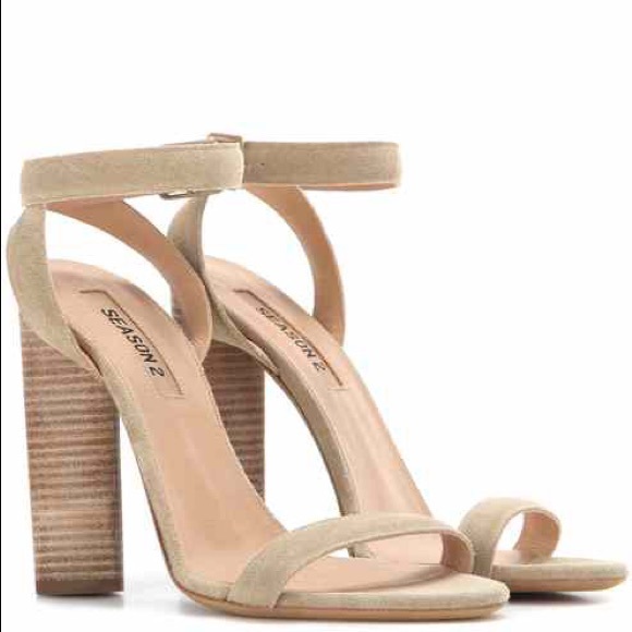 Yeezy | Shoes | Yeezy Block Heel Sandals In Beige | Poshmark